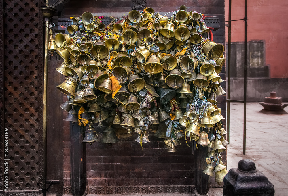 bells in hinduist temple in kathmandu. nepal Stock Photo | Adobe Stock