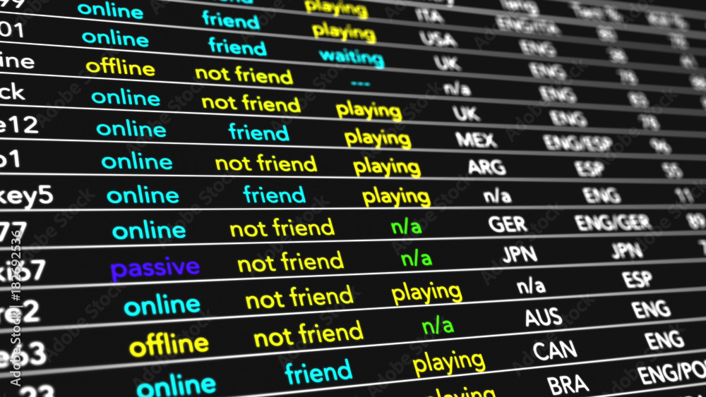 Video Game Multiplayer Fictional Display Simulation Stock Illustration ...