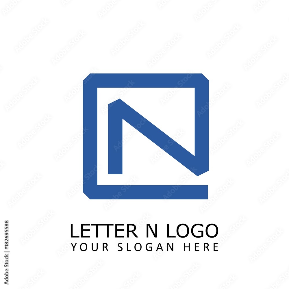 letter N square logo Stock Vector | Adobe Stock
