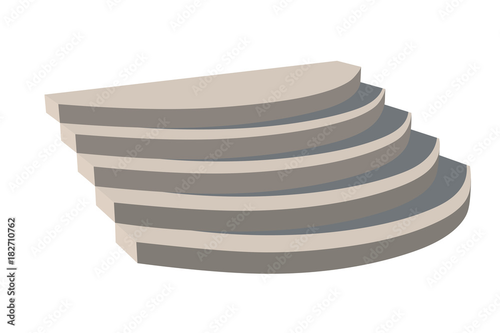 Concrete staircase on a white background. Ladder Vector illustration ...