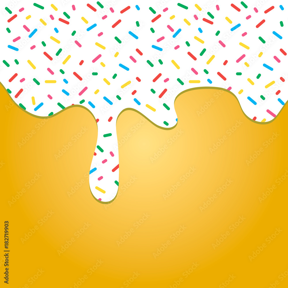 Abstract vector ice cream background. Flat illustration of dairy ...