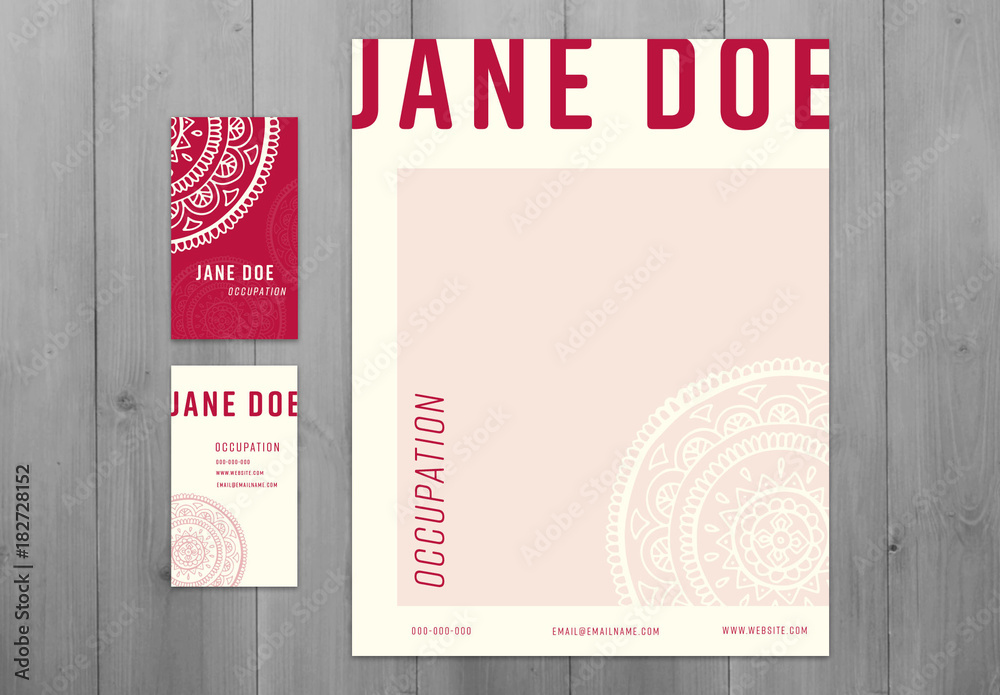 Abstract Design Business Card and Letterhead Layout Stock Template ...