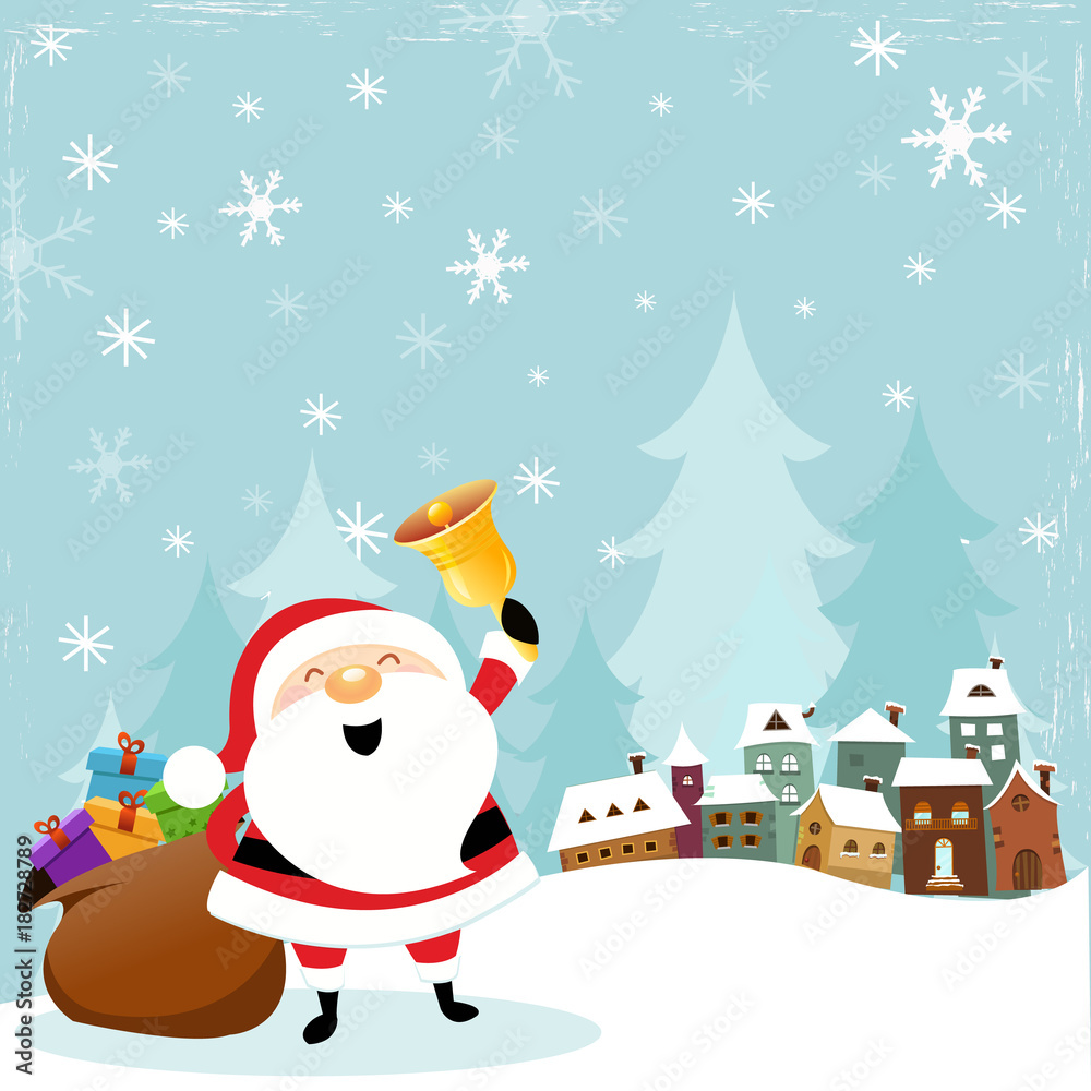 Santa Claus is Coming To Town Stock Vector | Adobe Stock