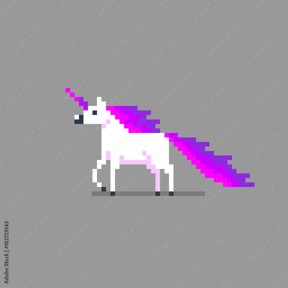 Pixel art cute unicorn Stock Vector | Adobe Stock Pixel art cute unicorn Stock Vector | Adobe Stock