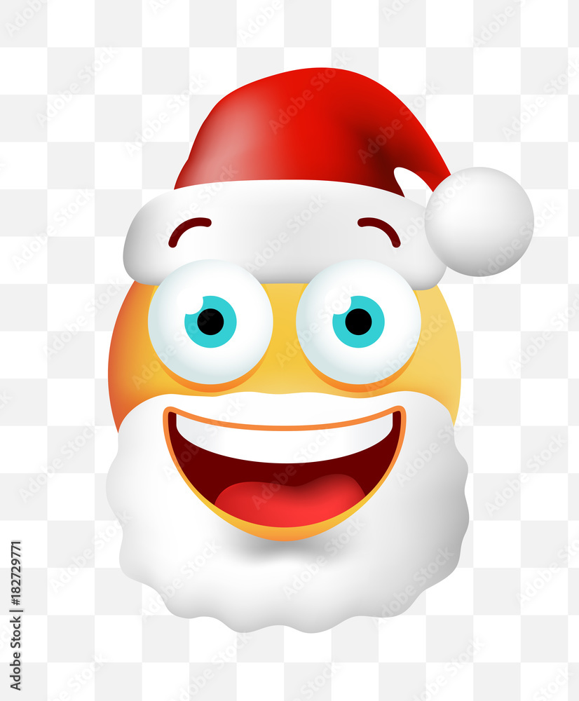 Christmas Time . Very Happy Cute Emoticon on Transparent Background ...