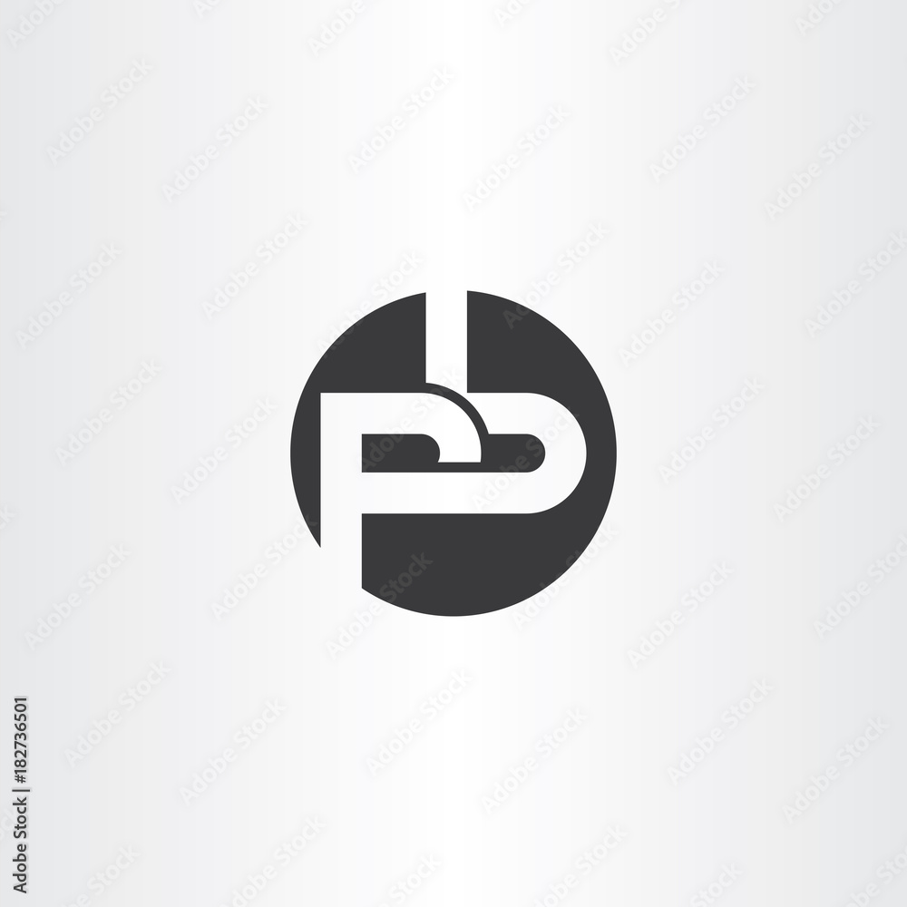 black letter p and b pb logo vector Stock Vector | Adobe Stock