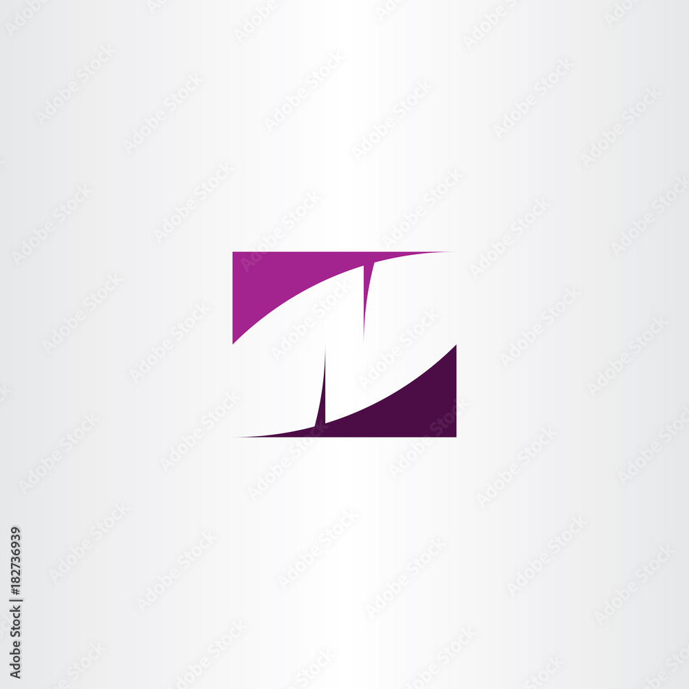 logo n icon letter symbol purple vector Stock Vector | Adobe Stock