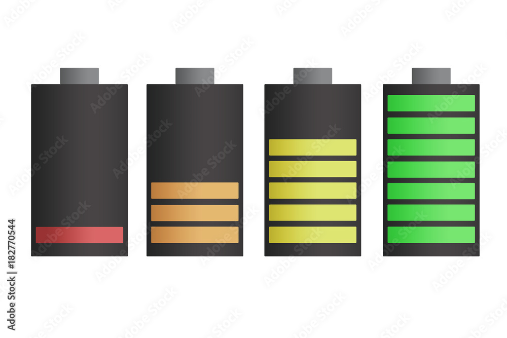 Proceso de carga de una batería. Stock Illustration | Adobe Stock