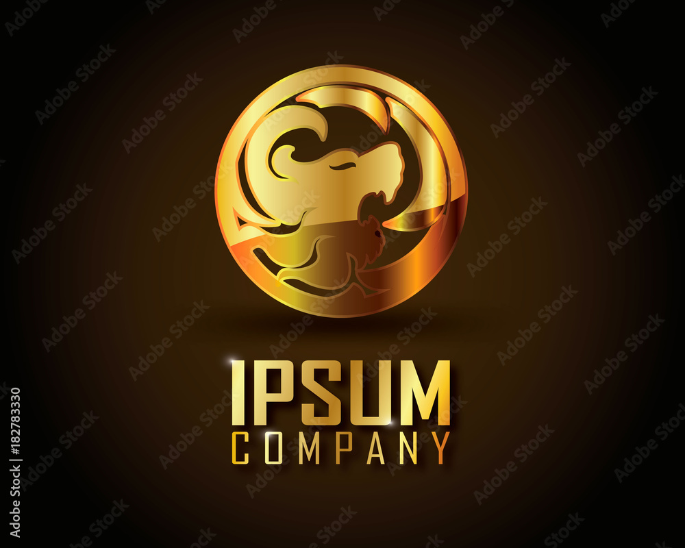 Gold logo vector Stock Vector | Adobe Stock