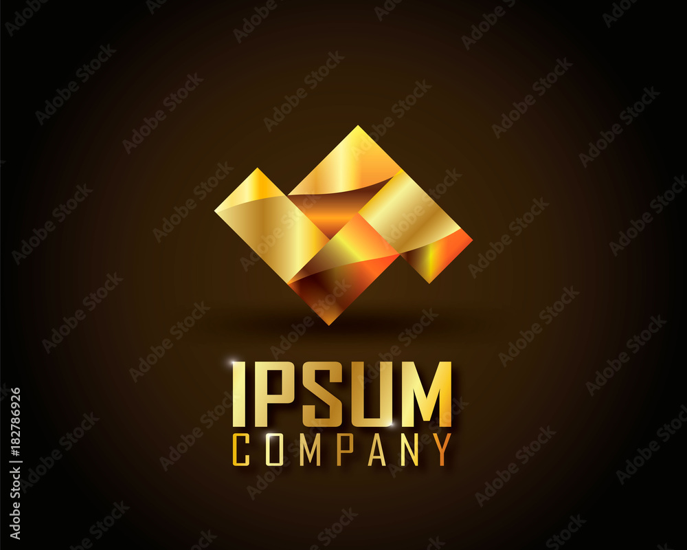 Gold logo vector Stock Vector | Adobe Stock