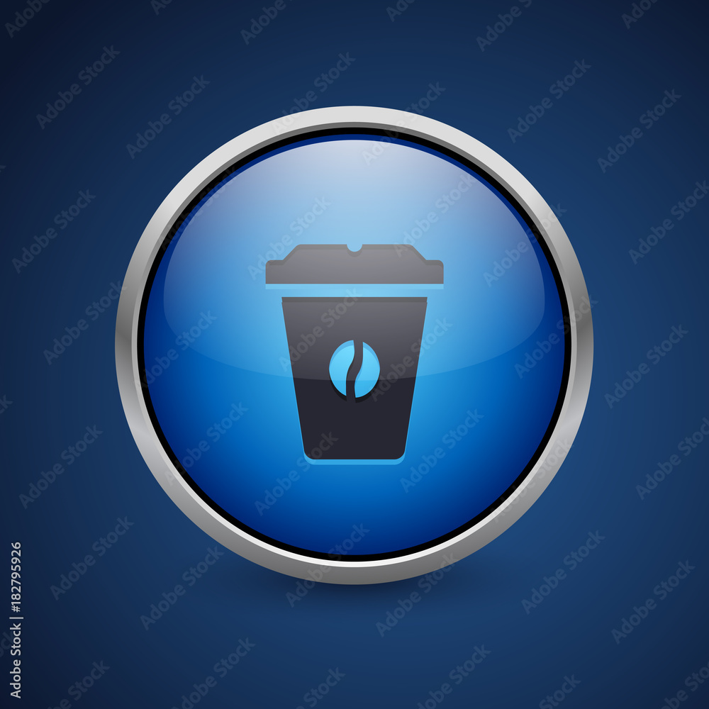 Push Button - Dark Blue Web Icon Stock Vector | Adobe Stock