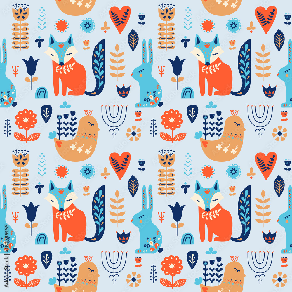 Folk Art Animals Patterns