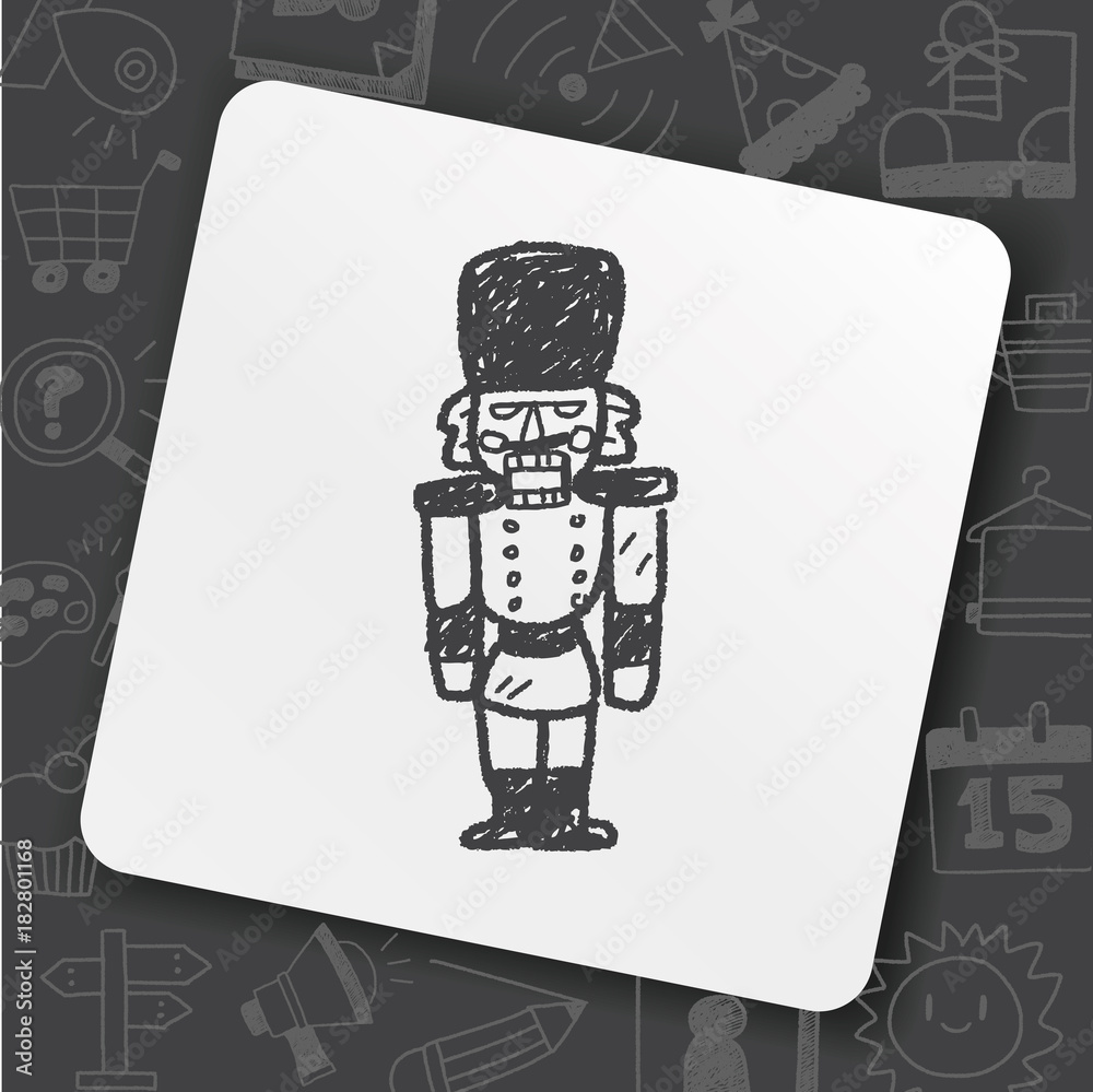 toy soldier doodle Stock Vector | Adobe Stock