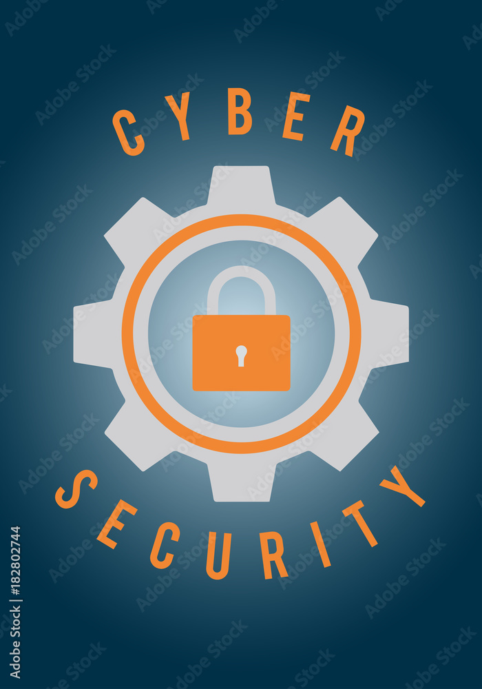 Cyber security symbol Stock Vector | Adobe Stock