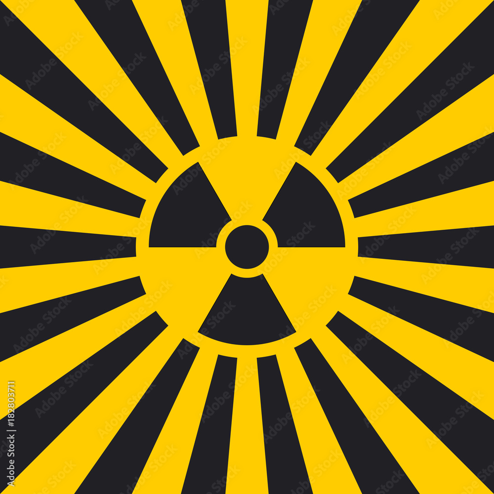 Poster Sign dangerous Ionizing radiation pop art style, vector Ionizing ...