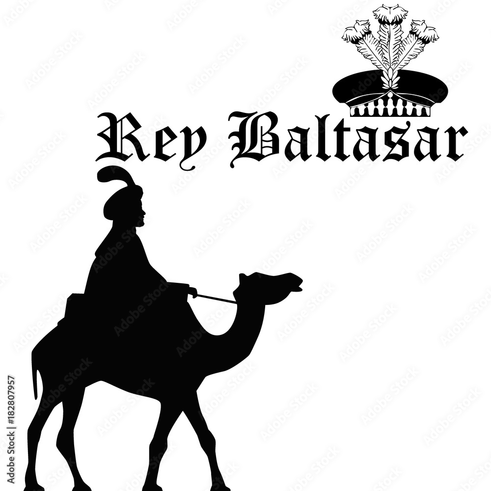 Rey Baltasar (Reyes Magos vectorizados) vector de Stock | Adobe Stock