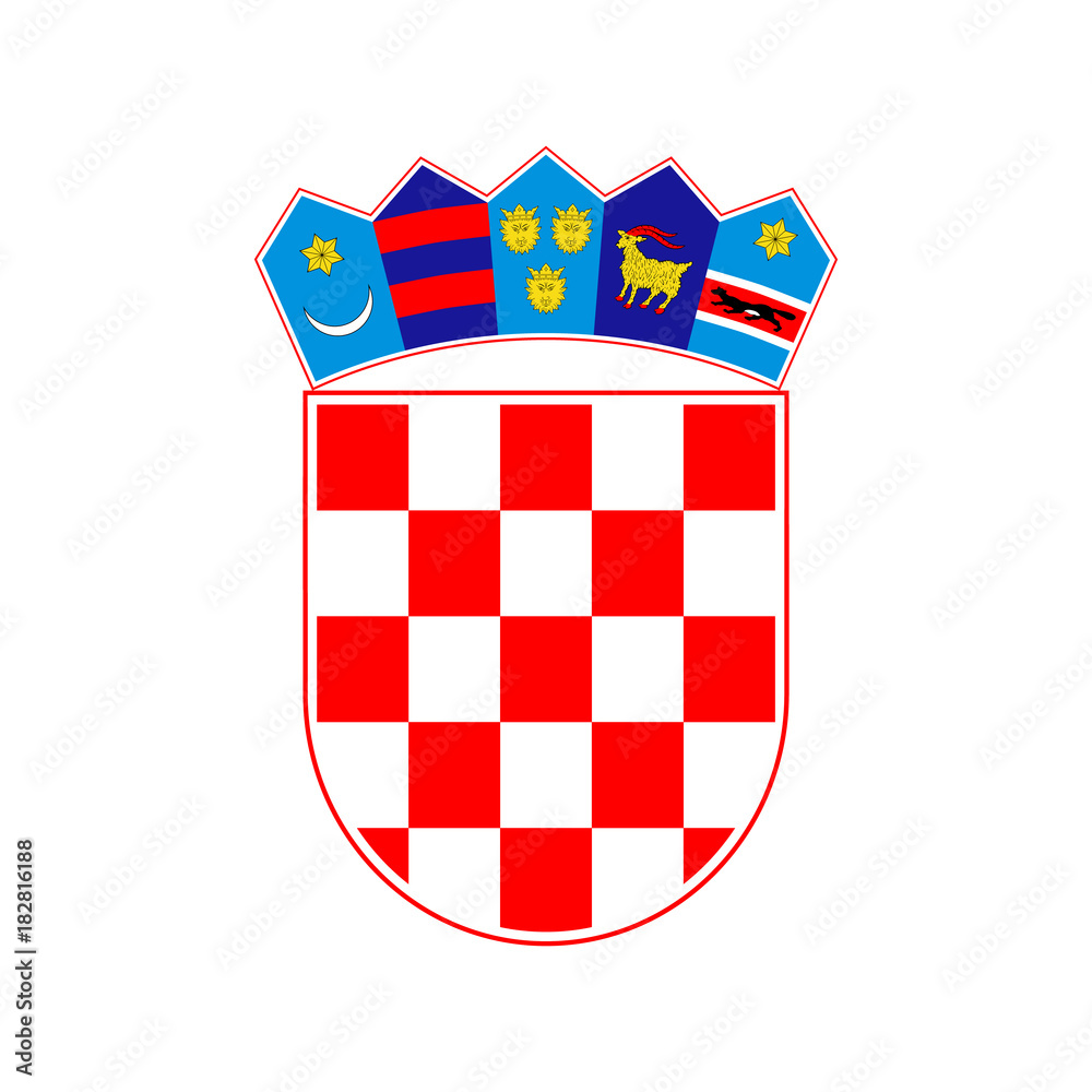 Croatian coat of arms, official colors and proportion correctly ...