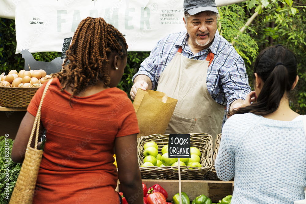 Poster People at healthy local food festive – Wall Art | UkPosters