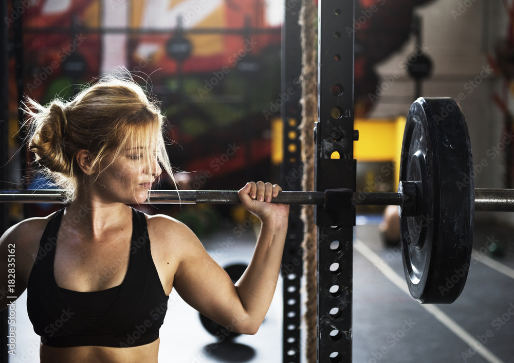 Strong woman at the gym Stock-Foto | Adobe Stock