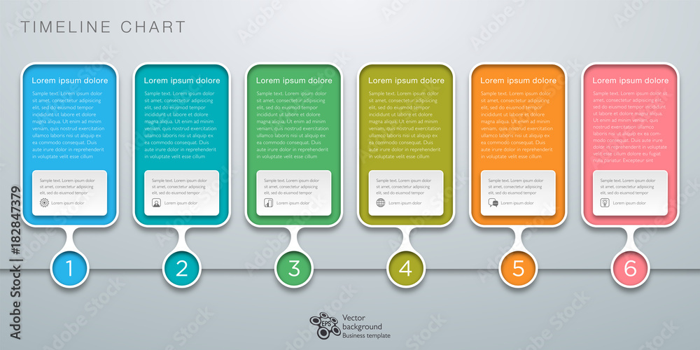 Timeline Flow Chart #Vector Graphics Stock Vector | Adobe Stock