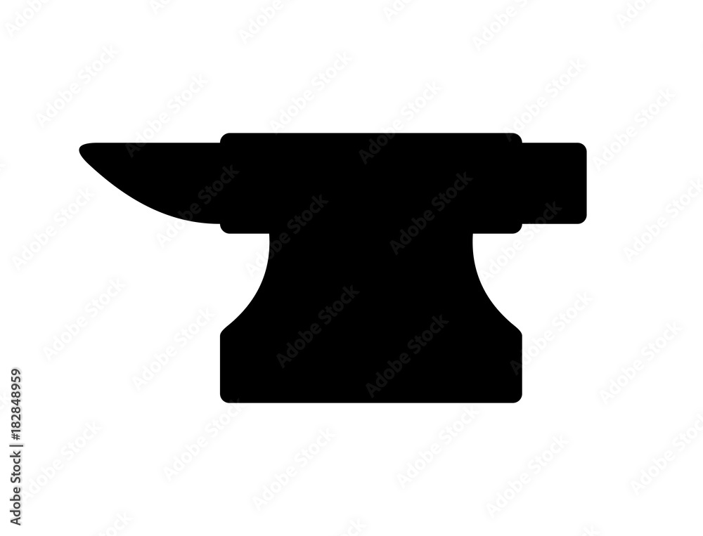 Black Anvil Tool for Forging Illustration Logo Silhouette Stock Vector ...