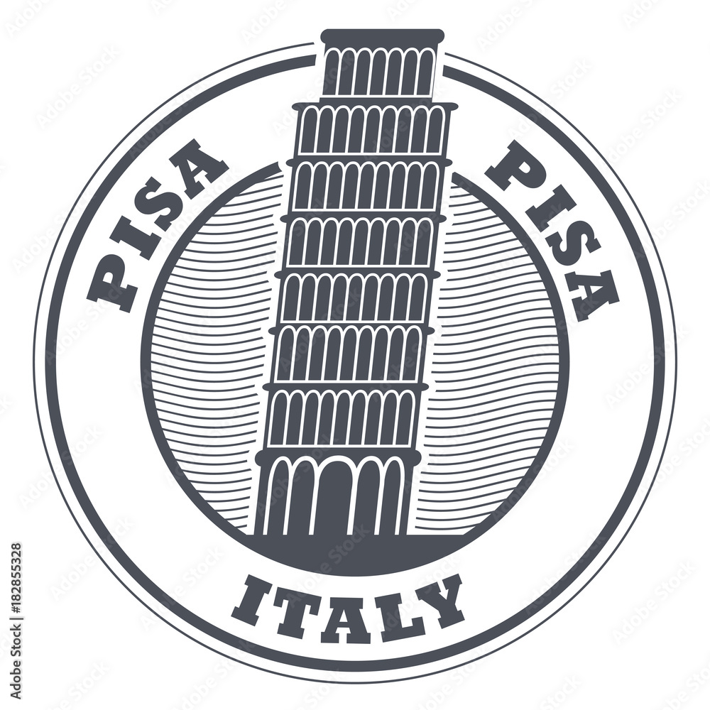 Stamp with words Pisa, Italy vector de Stock | Adobe Stock