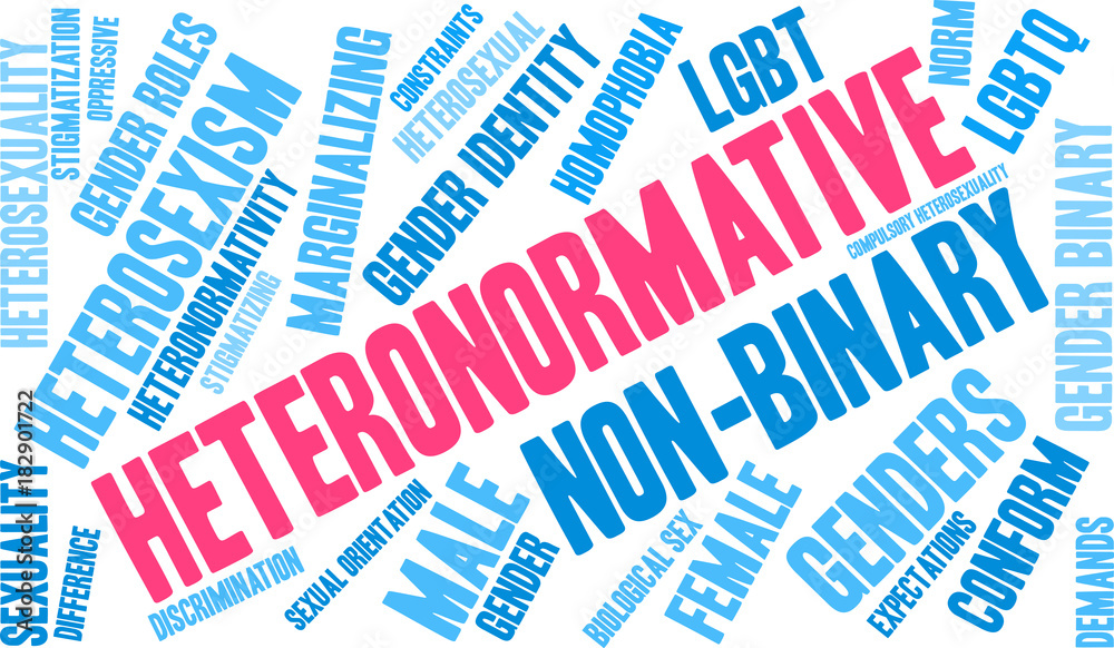 Heteronormative Word Cloud on a white background. Stock Vector | Adobe ...