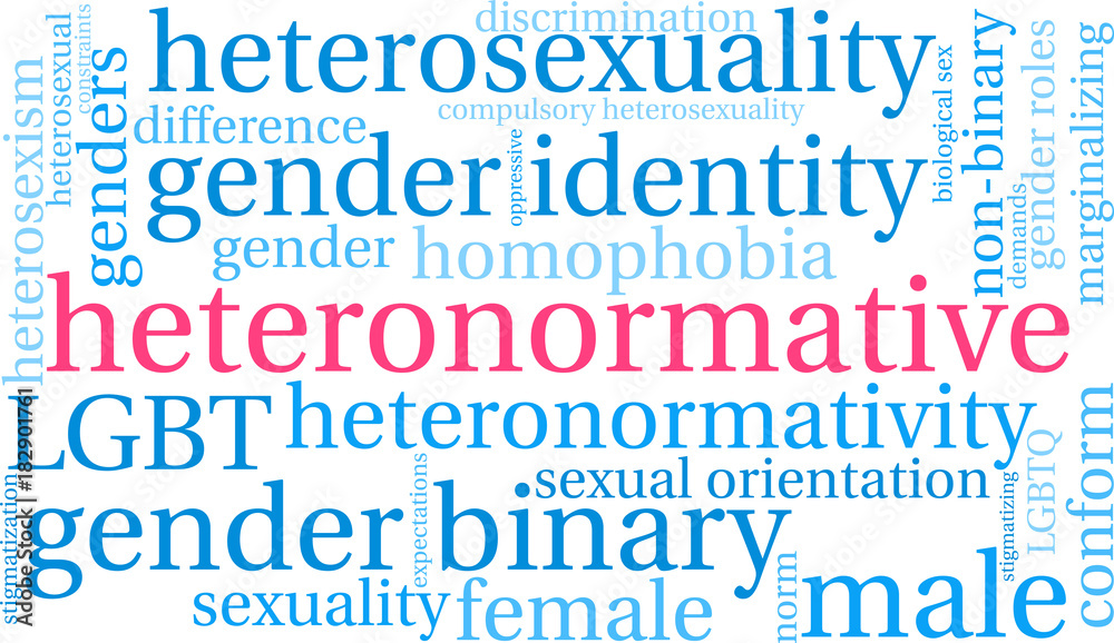 Heteronormative Word Cloud on a white background. Stock Vector | Adobe ...