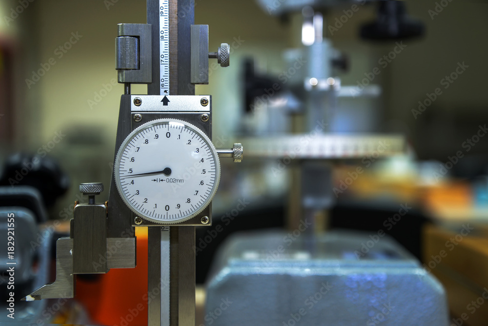 dial height gauge calibration in a laboratory Stock Photo | Adobe Stock