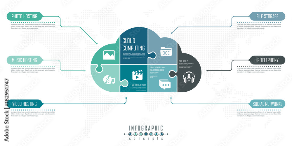 Infographic cloud template can be used for chart, diagram, web design ...
