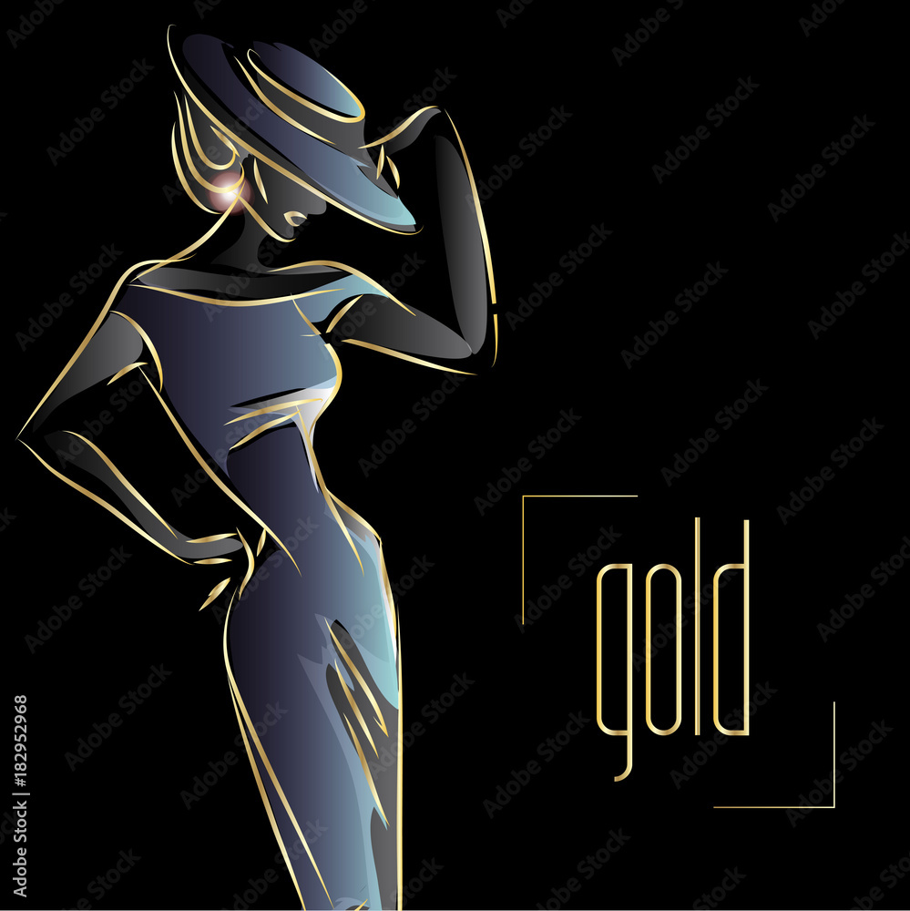 Fashion Model Silhouette Vector