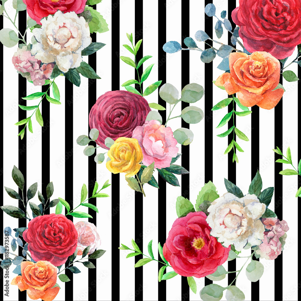 Pink And Yellow Roses Wallpaper