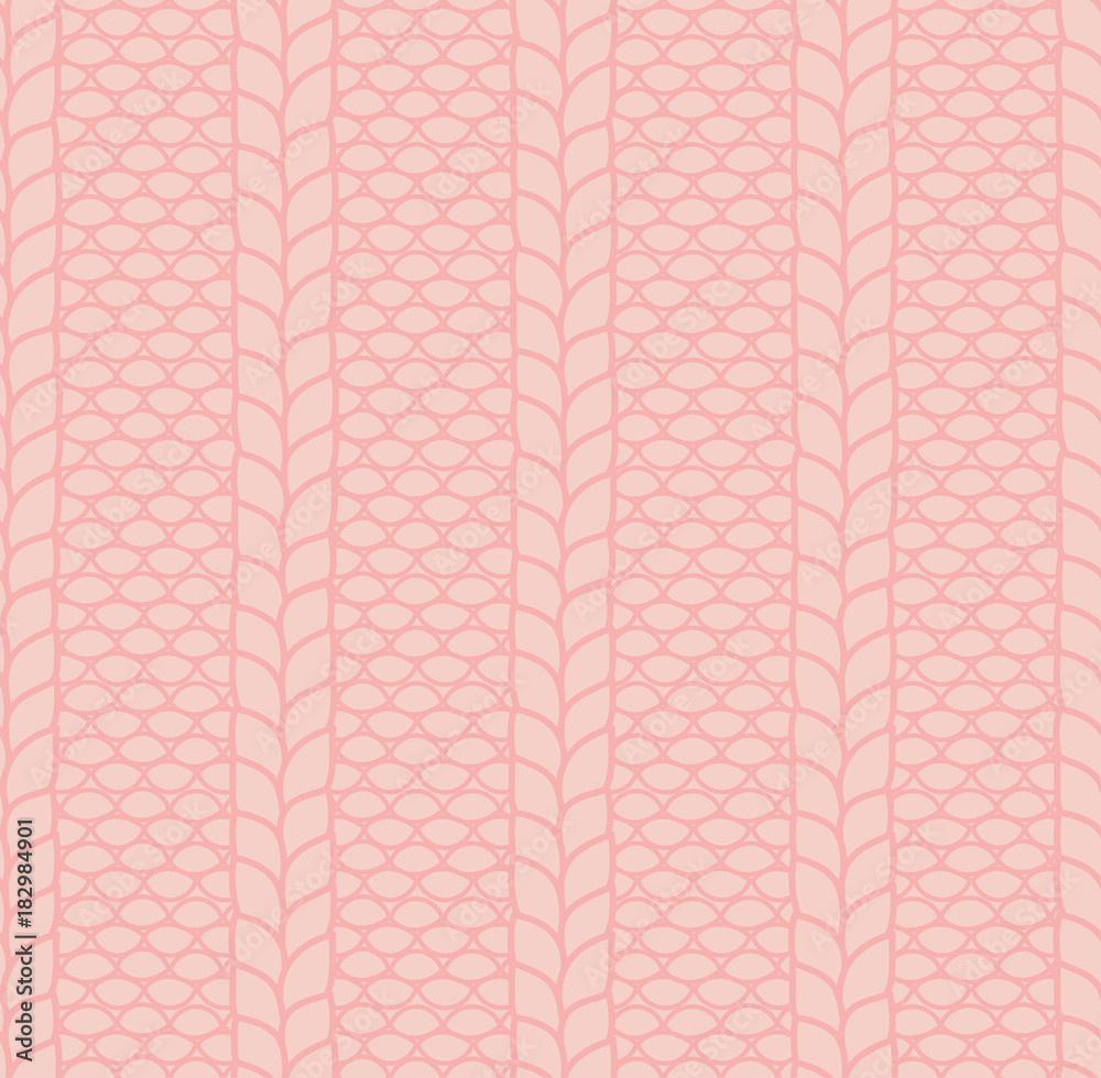 Hand drawn seamless vector pattern of a knitted garter stitch with ...