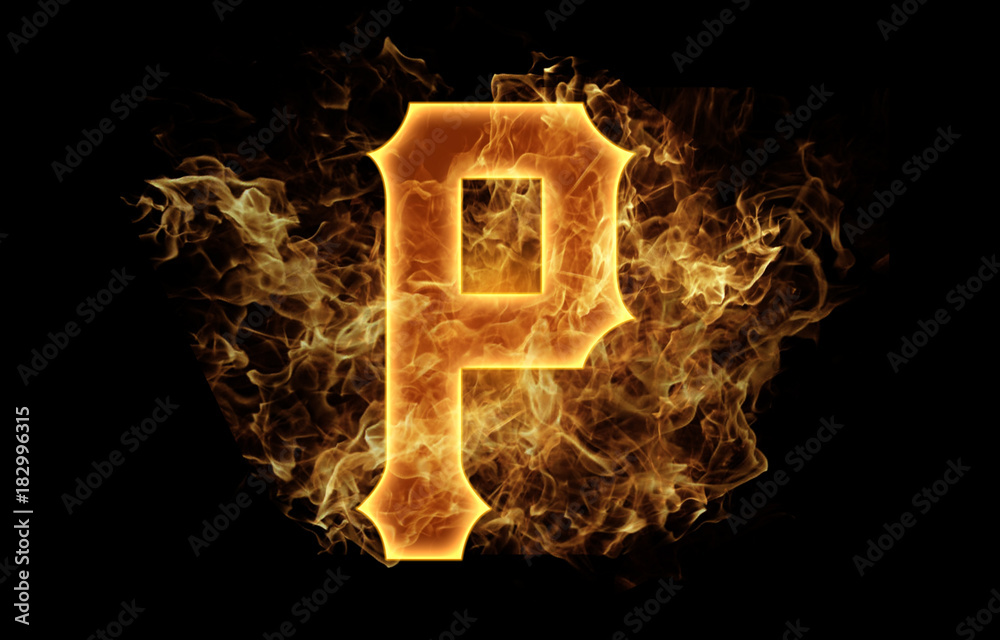P Alphabet In Fire