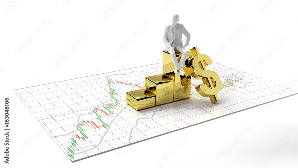 candlestick graph stock market gold stock exchange graph and financial ...