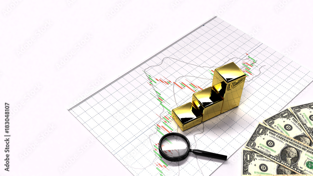 candlestick graph gold stock exchange graph money background investment ...