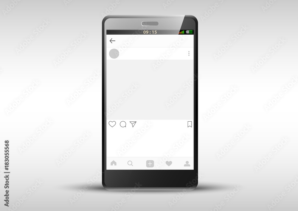 Instagram user interface. social media ui ux visual design Stock Vector ...