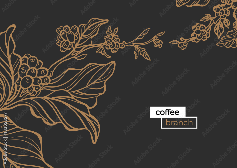 Coffee Bean Tree Illustration
