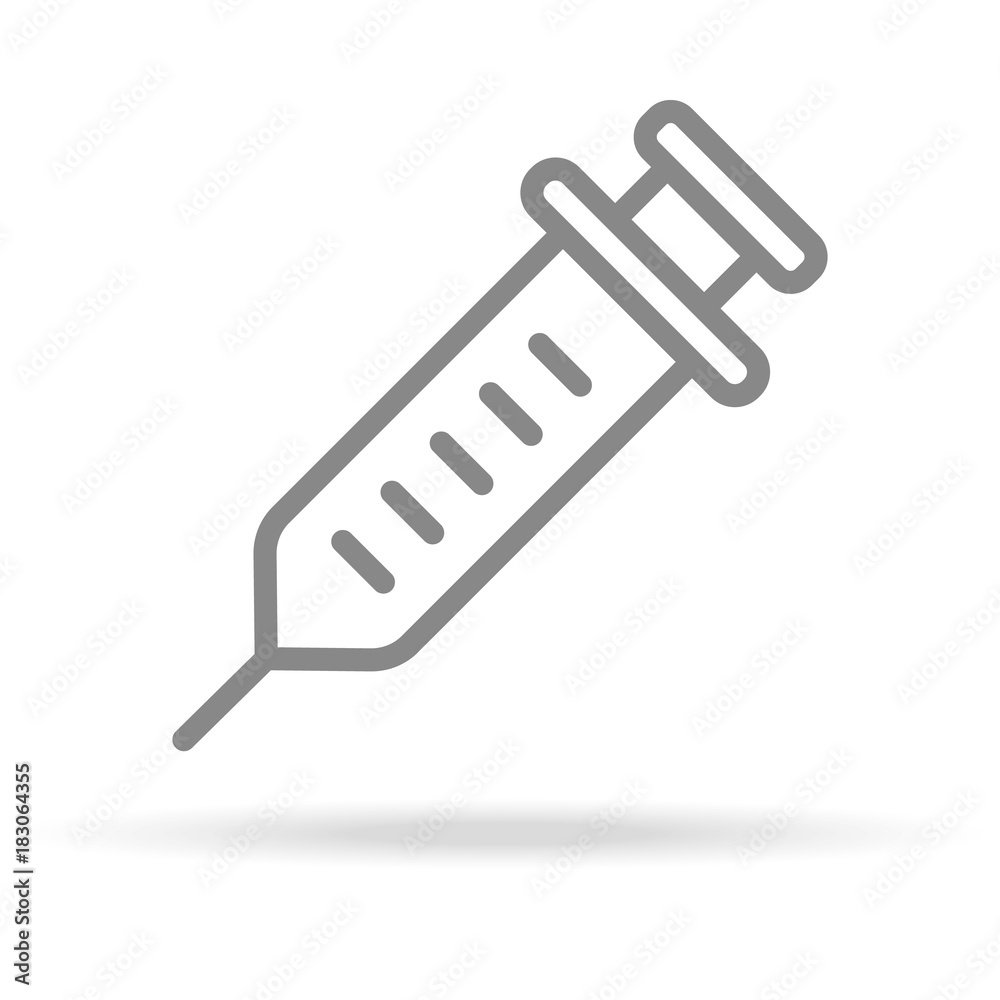 Vaccination Icon In Trendy Thin Line Style Isolated On White Background ...