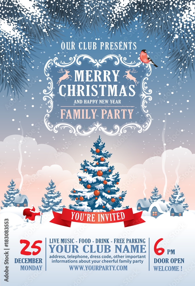 Christmas Party Stock Vector | Adobe Stock