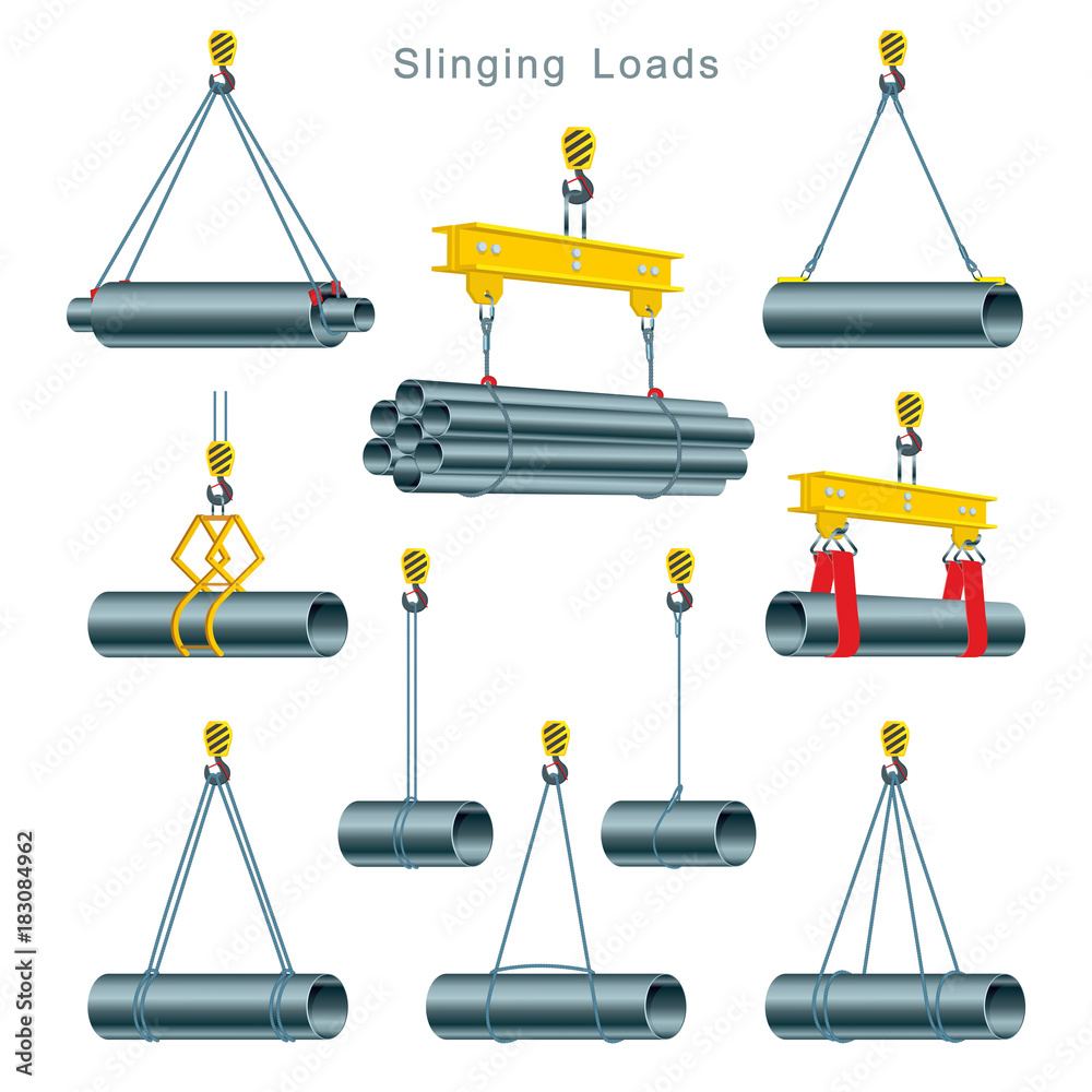 Proper use of slinging during the operation of a tower crane at the ...