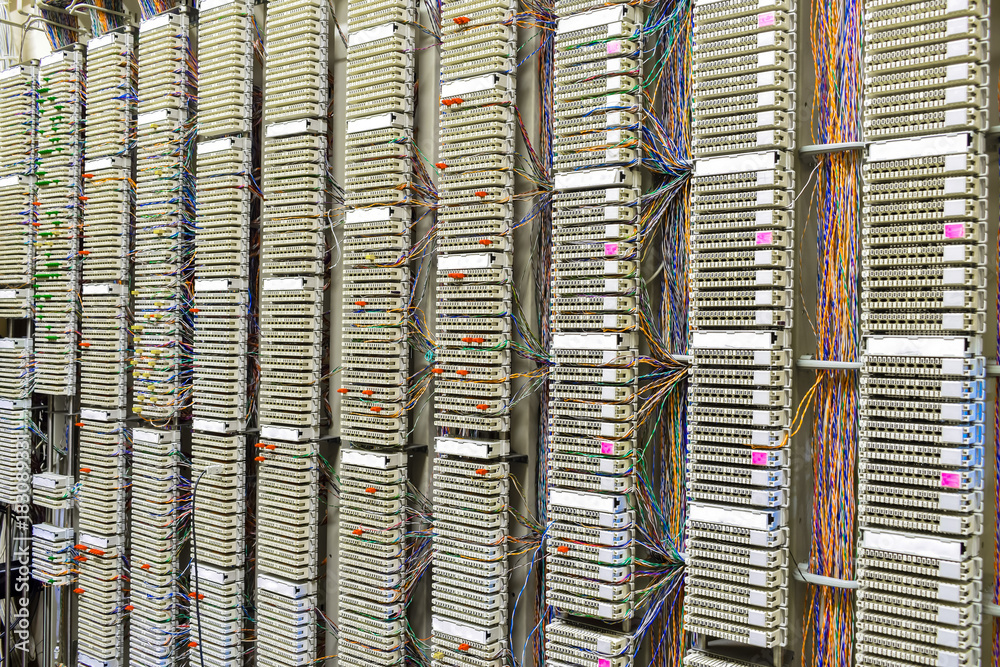 Switchboard ip telephony data center located in the server room Stock ...