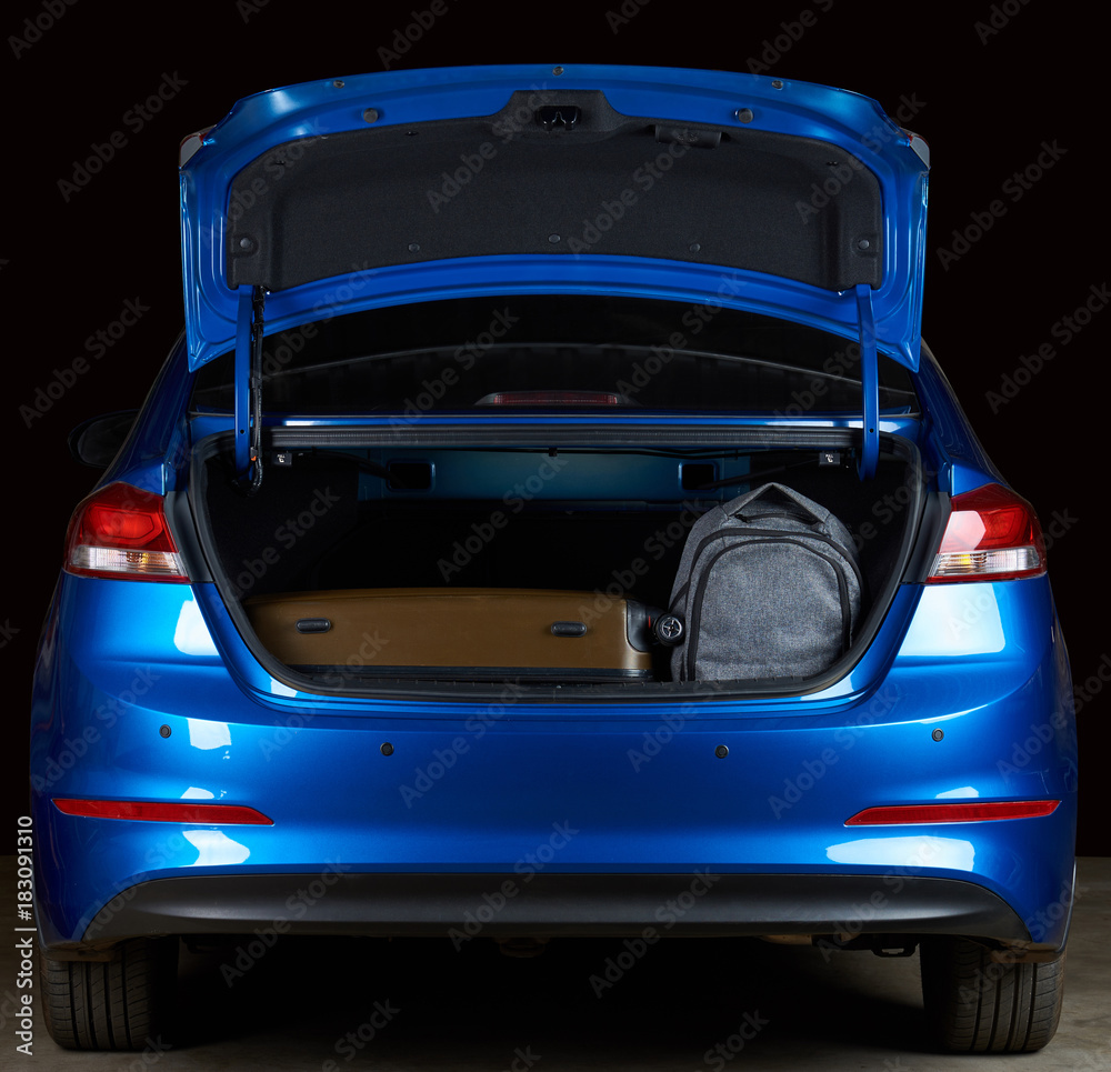 Sedan trunk with luggage Stock-Foto | Adobe Stock