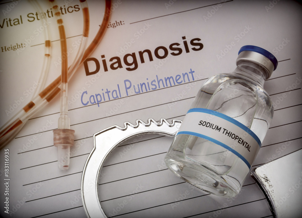 Form of diagnosis and resolution of capital punishment, injection of ...