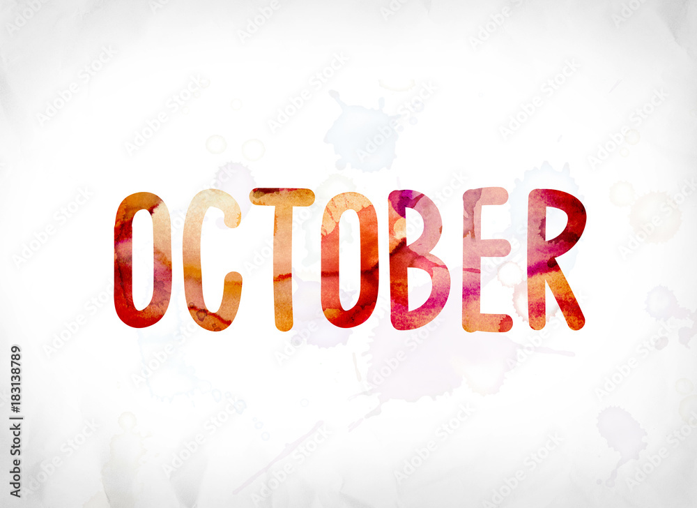 October Word Art