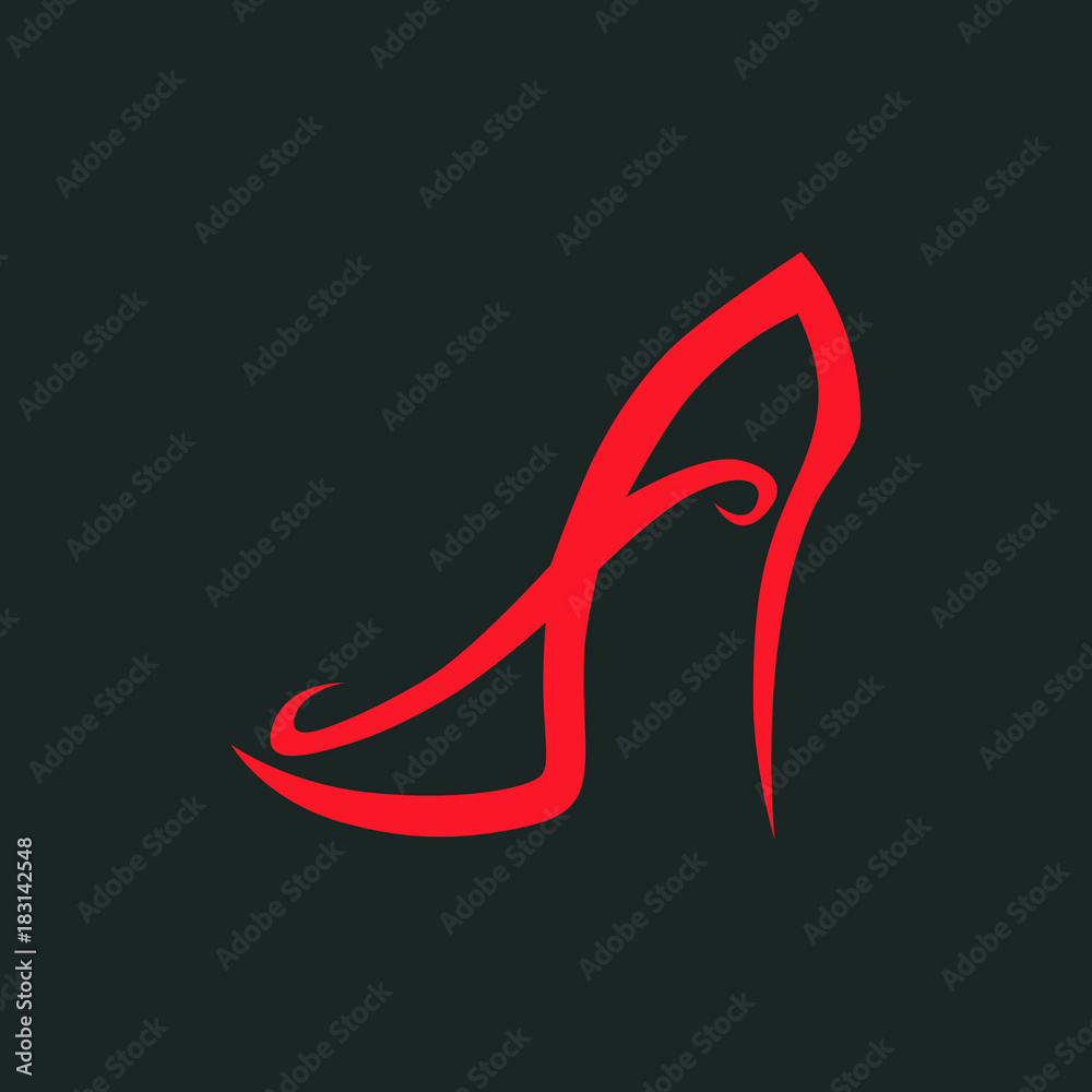 Abstract high heel shoe symbol, icon. Used for logo Stock Vector ...