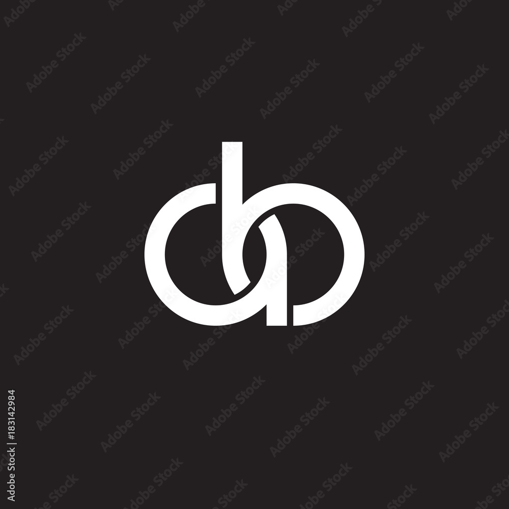 Initial lowercase letter ab, overlapping circle interlock logo, white ...