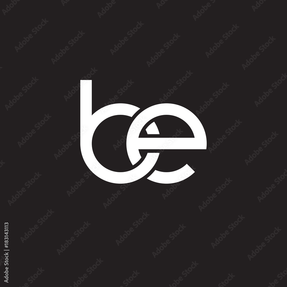 Initial lowercase letter be, overlapping circle interlock logo, white ...