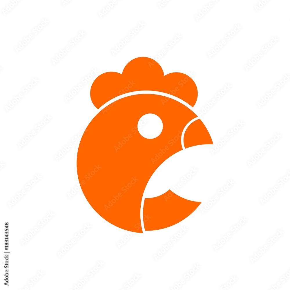 Chicken C alphabet logo design concept Stock Vector | Adobe Stock