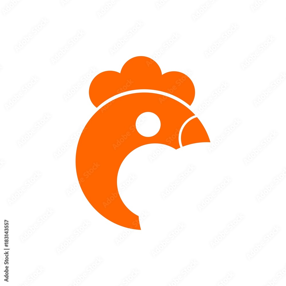 Chicken C alphabet logo design concept Stock Vector | Adobe Stock